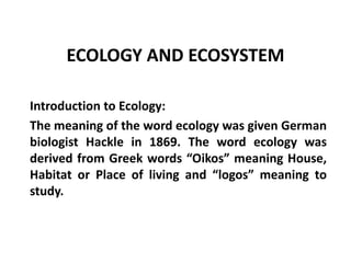Ecosystem and Ecology.PPtx