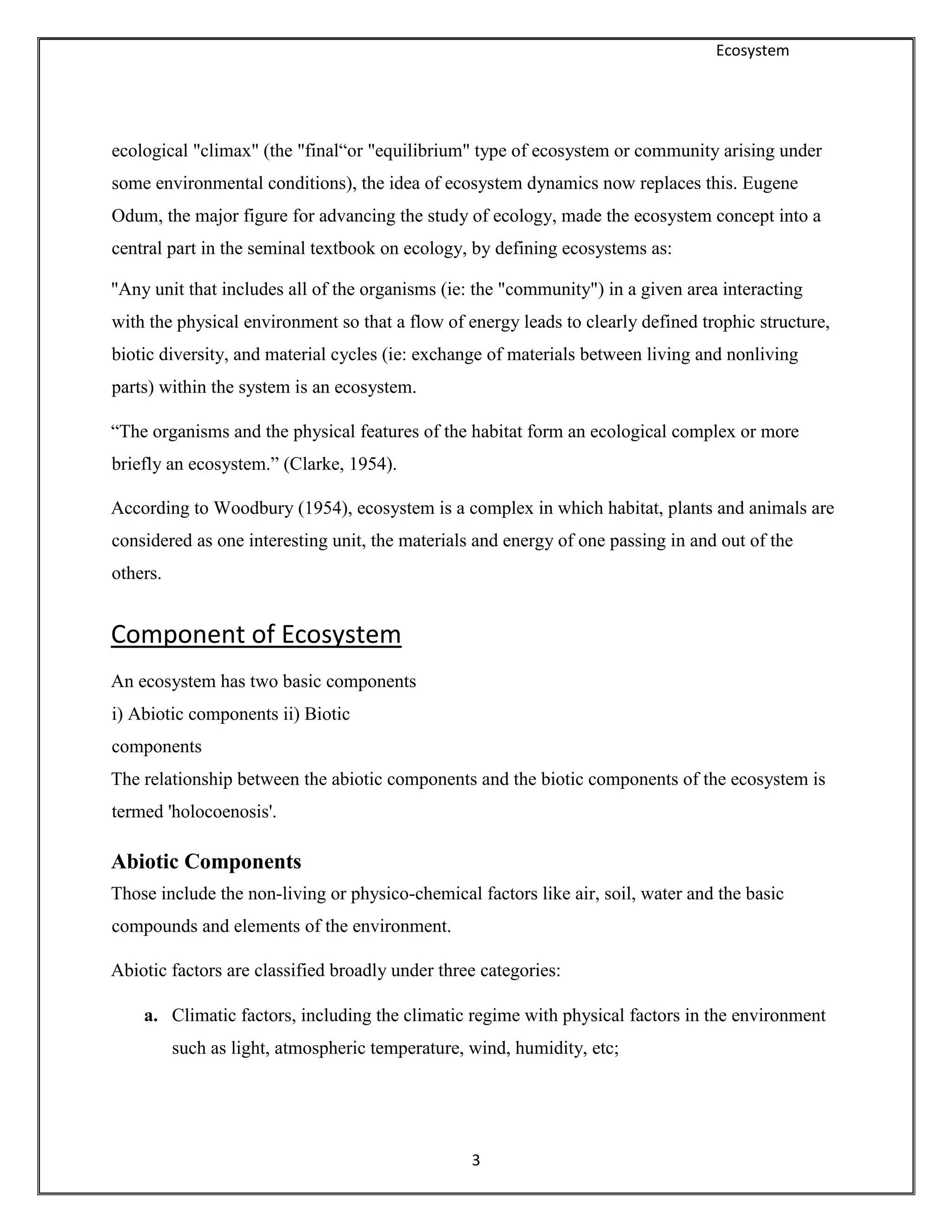 Ecosystem and its function | PDF
