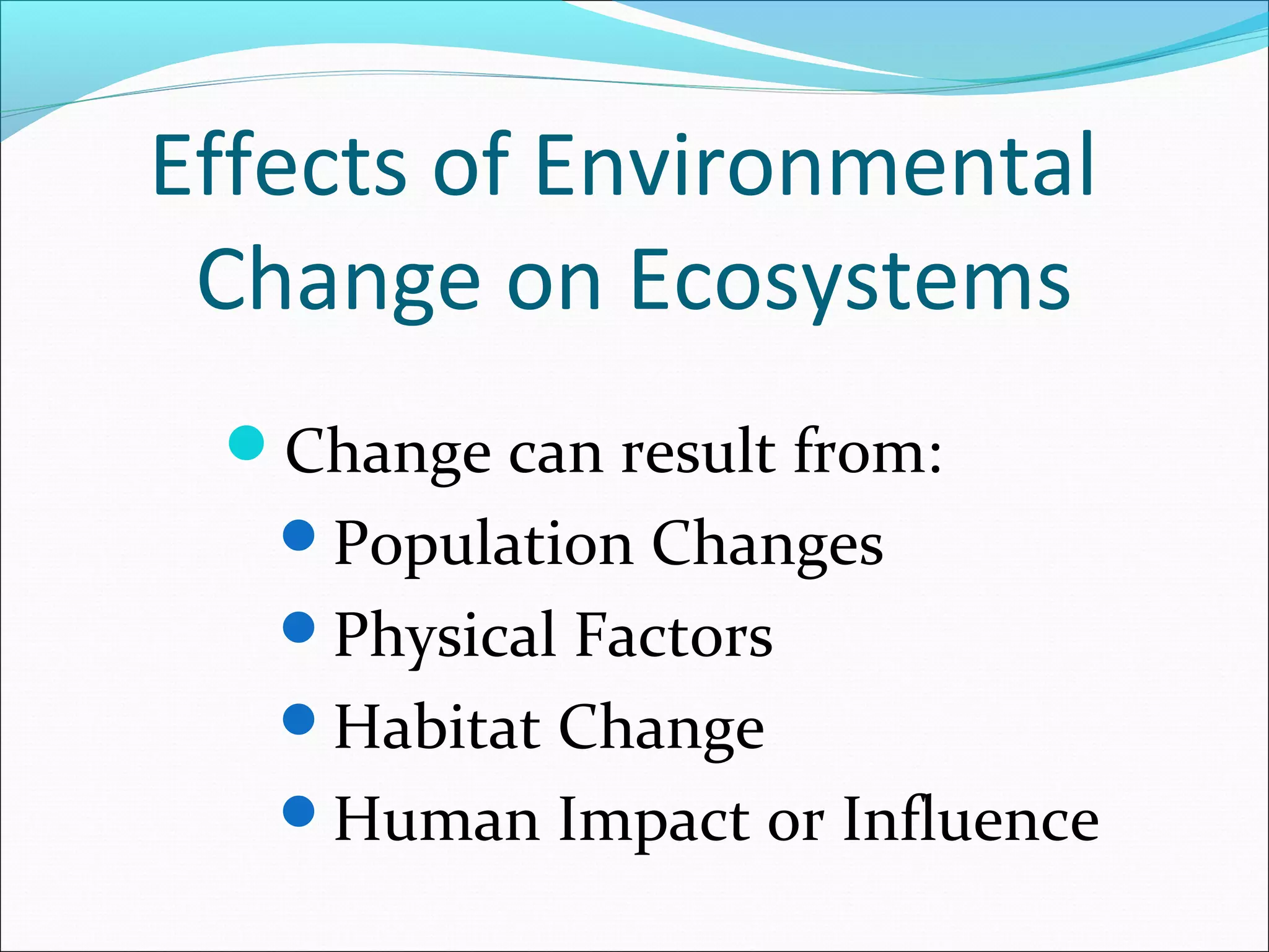 Ecosystem and Population Dynamics | PPT
