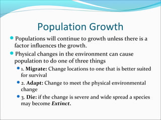 Ecosystem and Population Dynamics | PPT