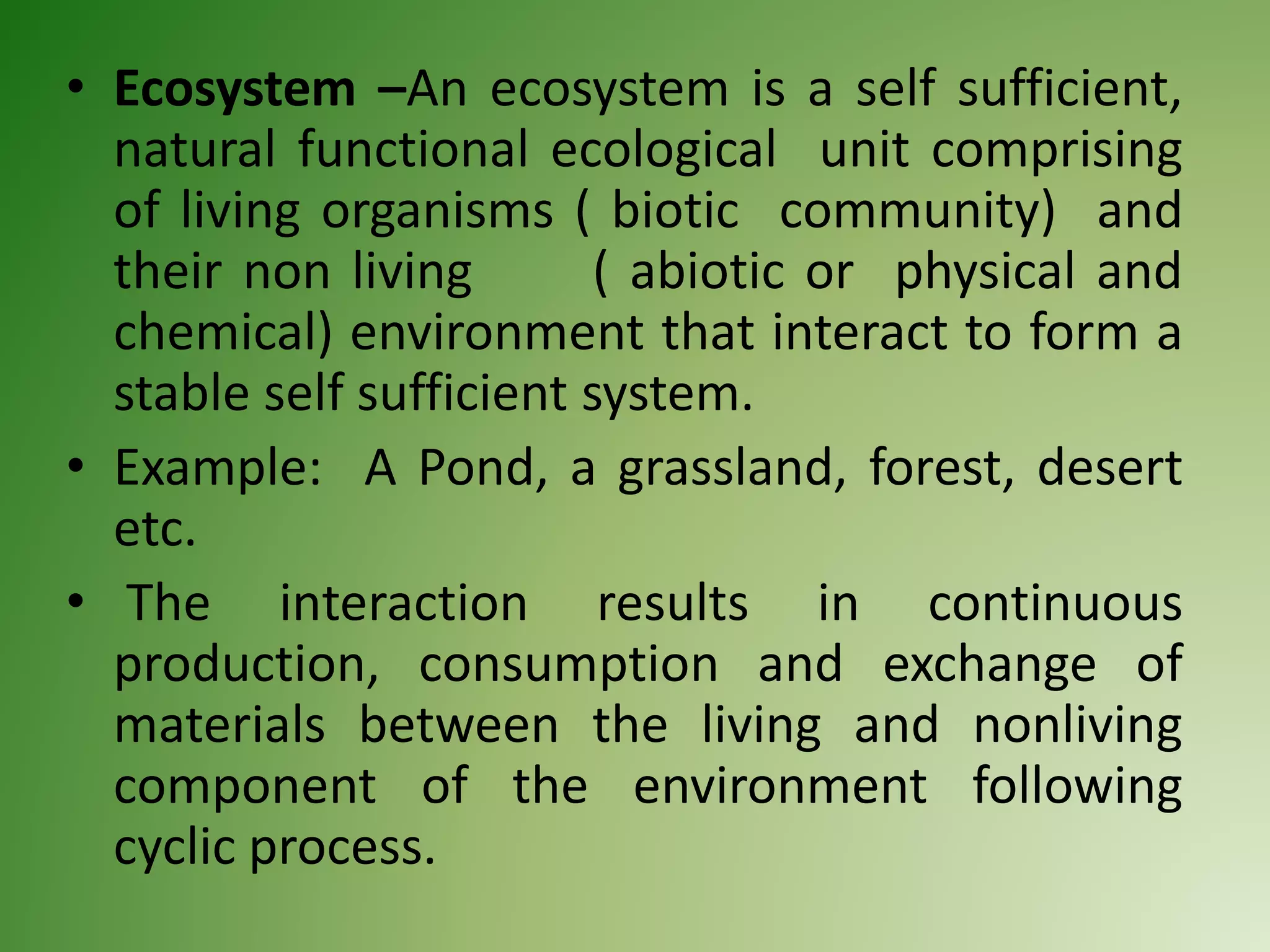 Ecosystem and Ecological succession | PPTX