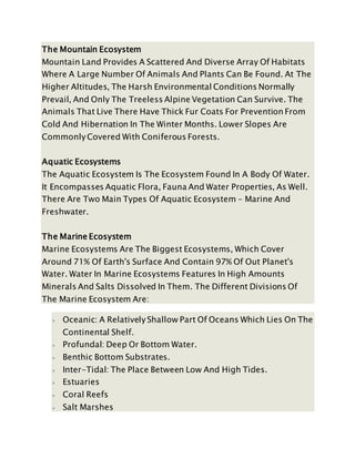 Eco system class 12th | DOCX