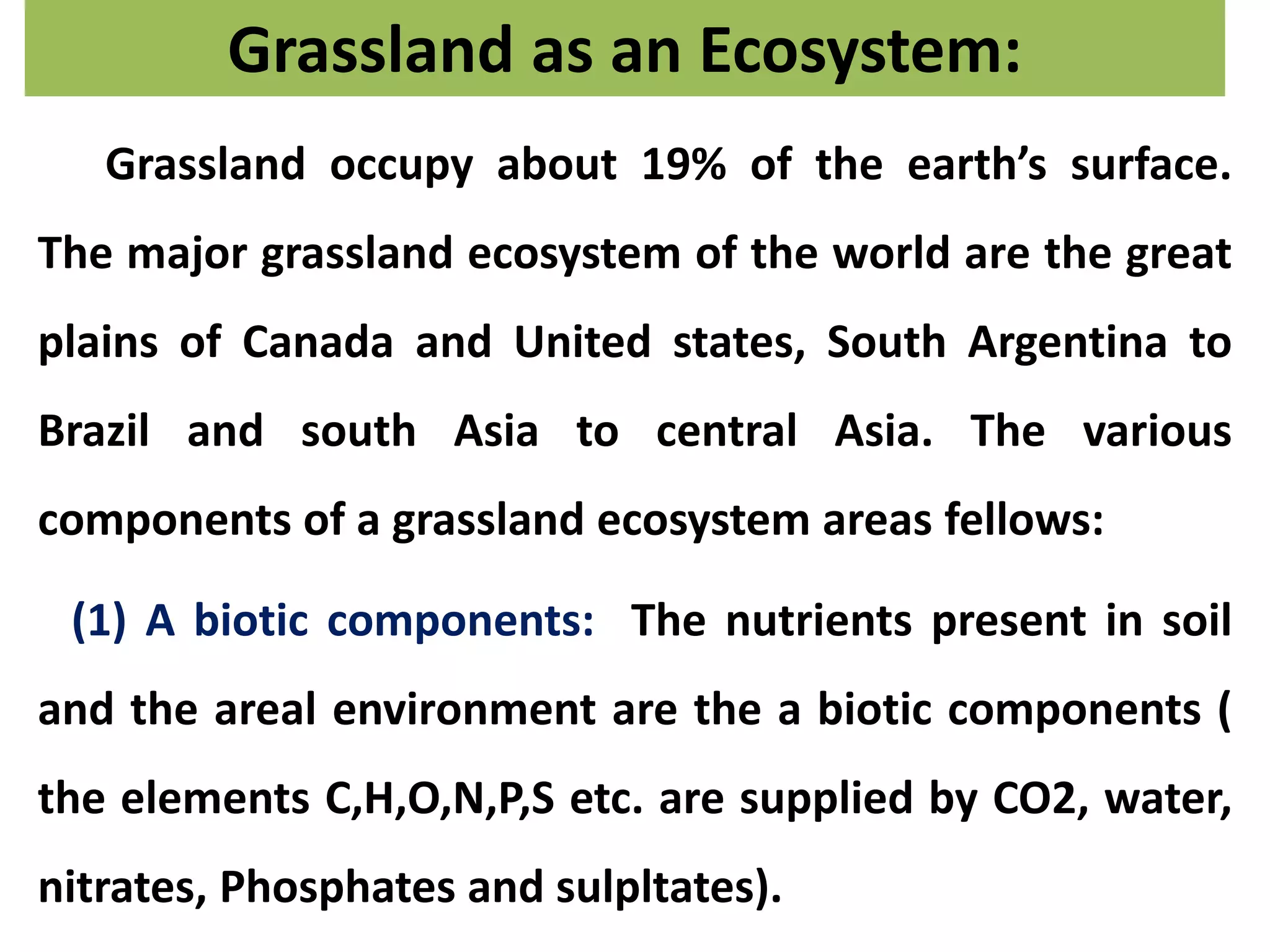 Ecosystem function type teristrial(forest and grassland) | PPTX