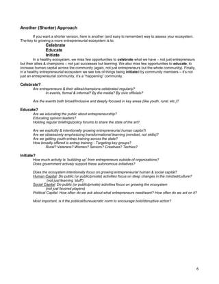 Ecosystem markers v1 | PDF | Startups | Business