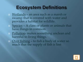 Aquatic Ecosystem lesson | PPT