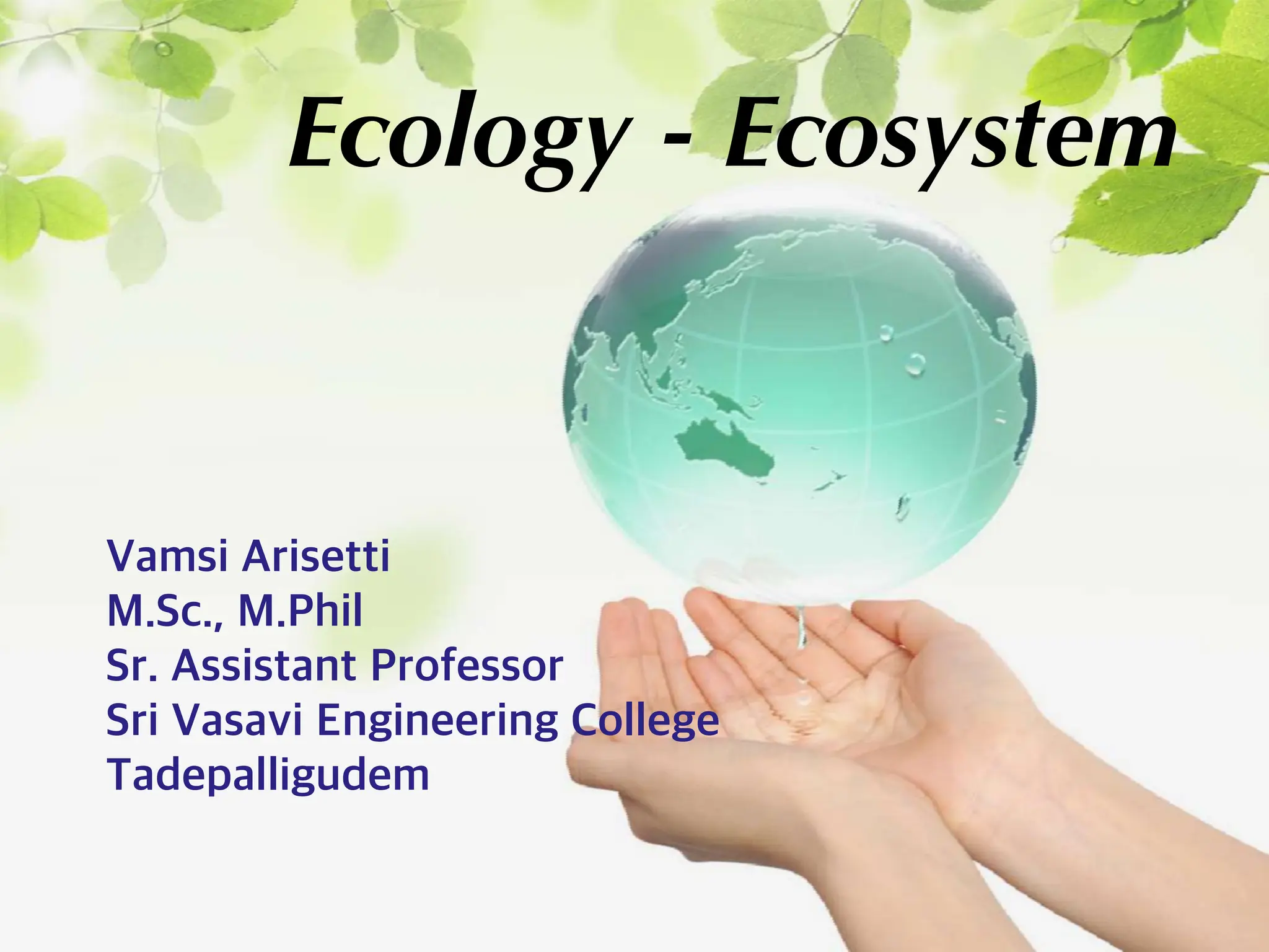 Ecosystem PPT. . . | PPT