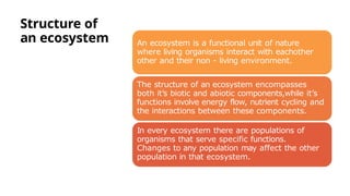ecosystem presentation on our environment | PPTX