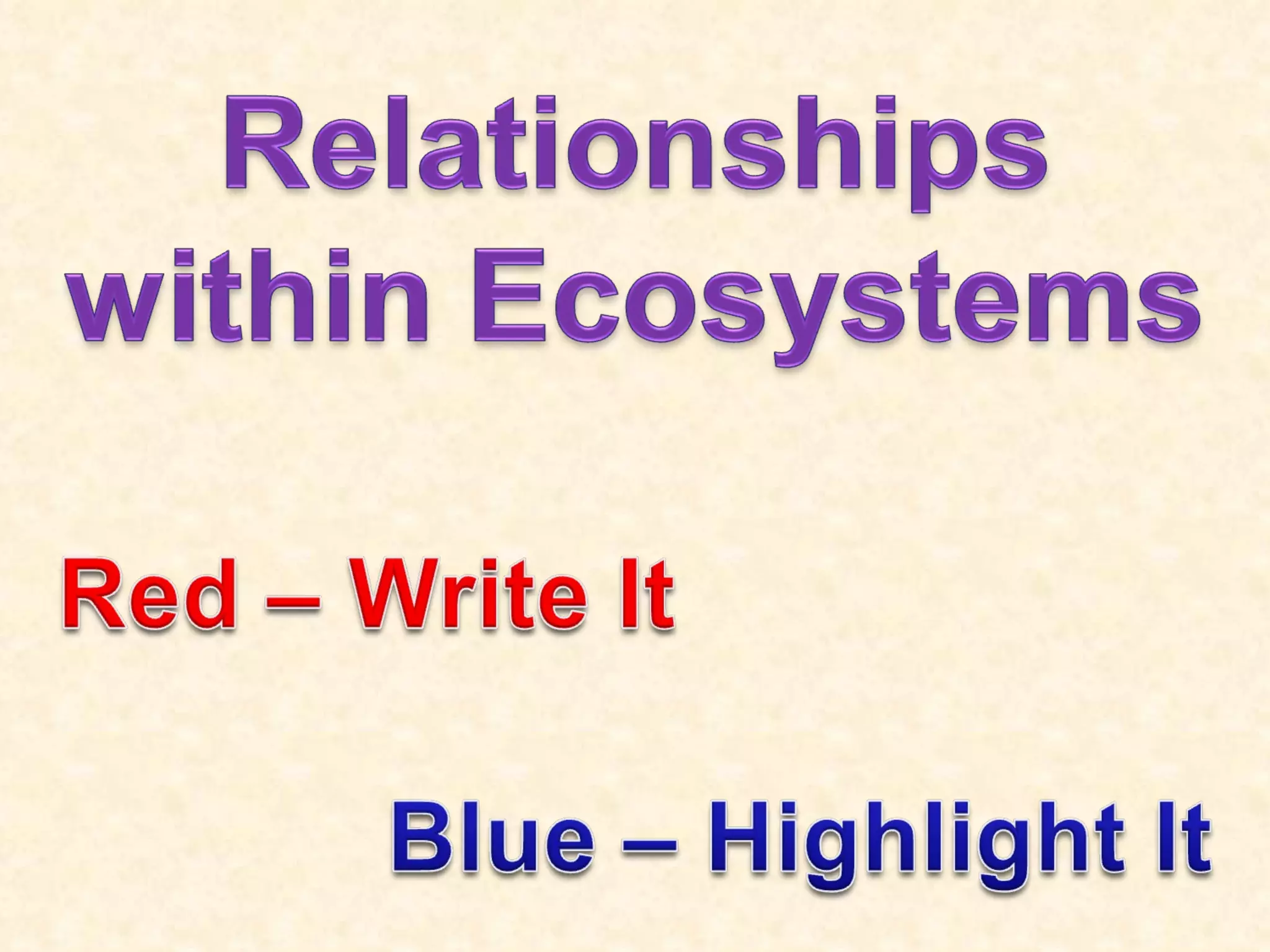 Ecosystem relationships | PPT