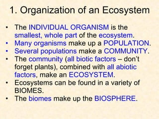 Ecosystem relationships | PPT