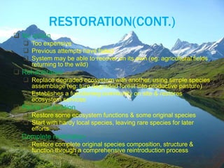 Ecosystem Restoration restore ecosystem | PPTX