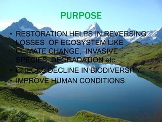 Ecosystem Restoration restore ecosystem | PPTX