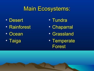 Ecosystems - Elementary | PPT