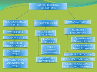ECOSYSTEMS concept map BY GRP 6 | PPT