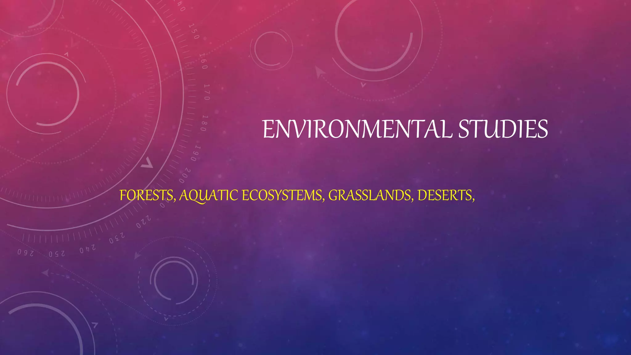 Ecosystem(environmental studies, forests, desert, grasslands, aquatic ...