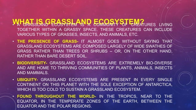 Ecosystem(environmental studies, forests, desert, grasslands, aquatic ...