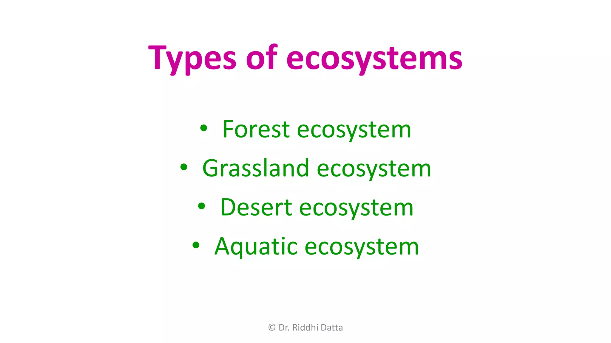 Types of Ecosystems | PDF
