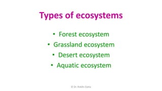 Types of Ecosystems | PDF
