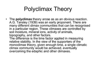 Ecosystems 7 - Plant Succession Theories | PPT