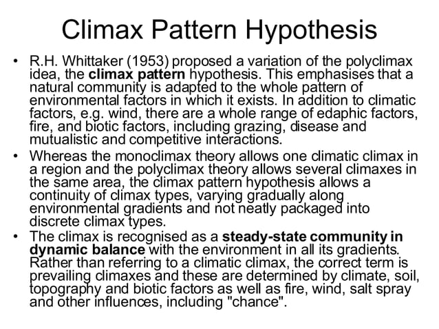 Ecosystems 7 - Plant Succession Theories | PPT | Geography | Science