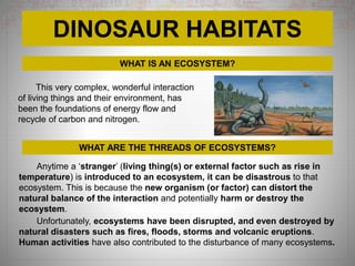 Ecosystems dinosaurs | PPTX