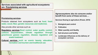 Ecosystem services for biodiversity conservation and sustainable ...