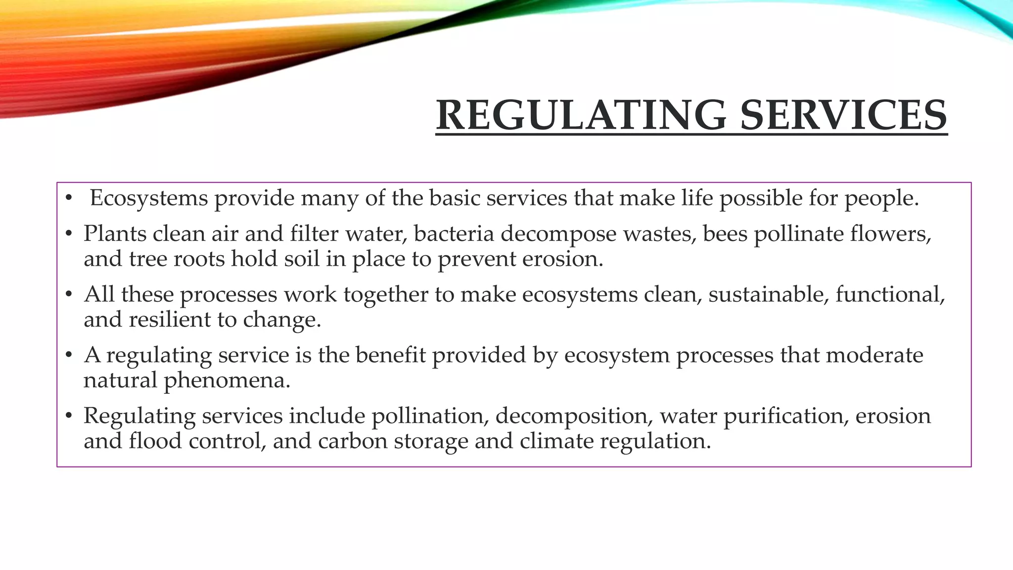 Ecosystem services | PPTX