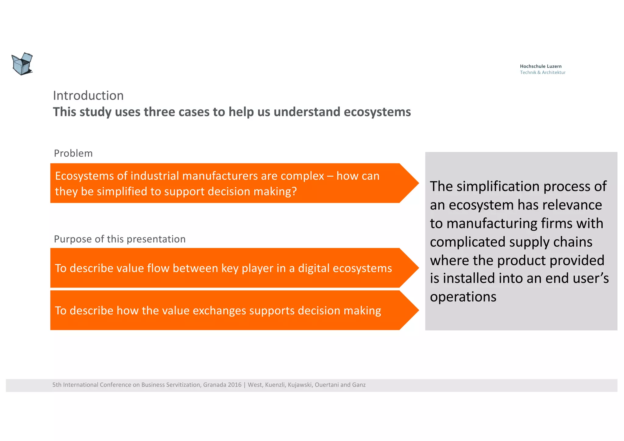 The simplification of ecosystems to support management decision making ...