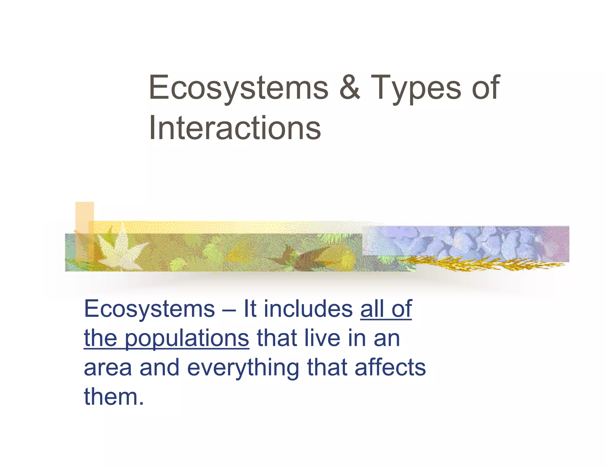Ecosystems – interactions pdf | PDF