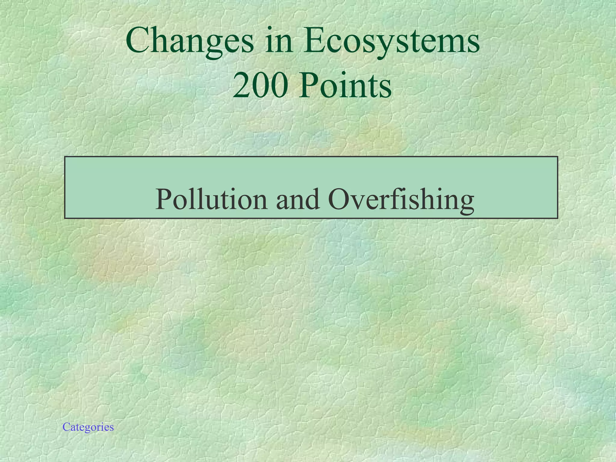 Ecosystems jeopardy game | PPT | Geography | Science