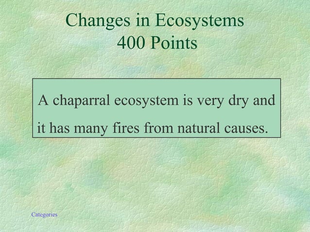 Ecosystems jeopardy game | PPT | Geography | Science