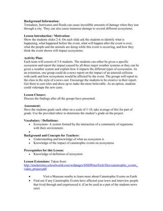 Ecosystems lesson plan | DOC