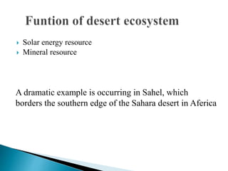 Ecosystems of Pakistan and World | PPTX