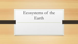 Ecosystems of the Earth biology year 8.pptx