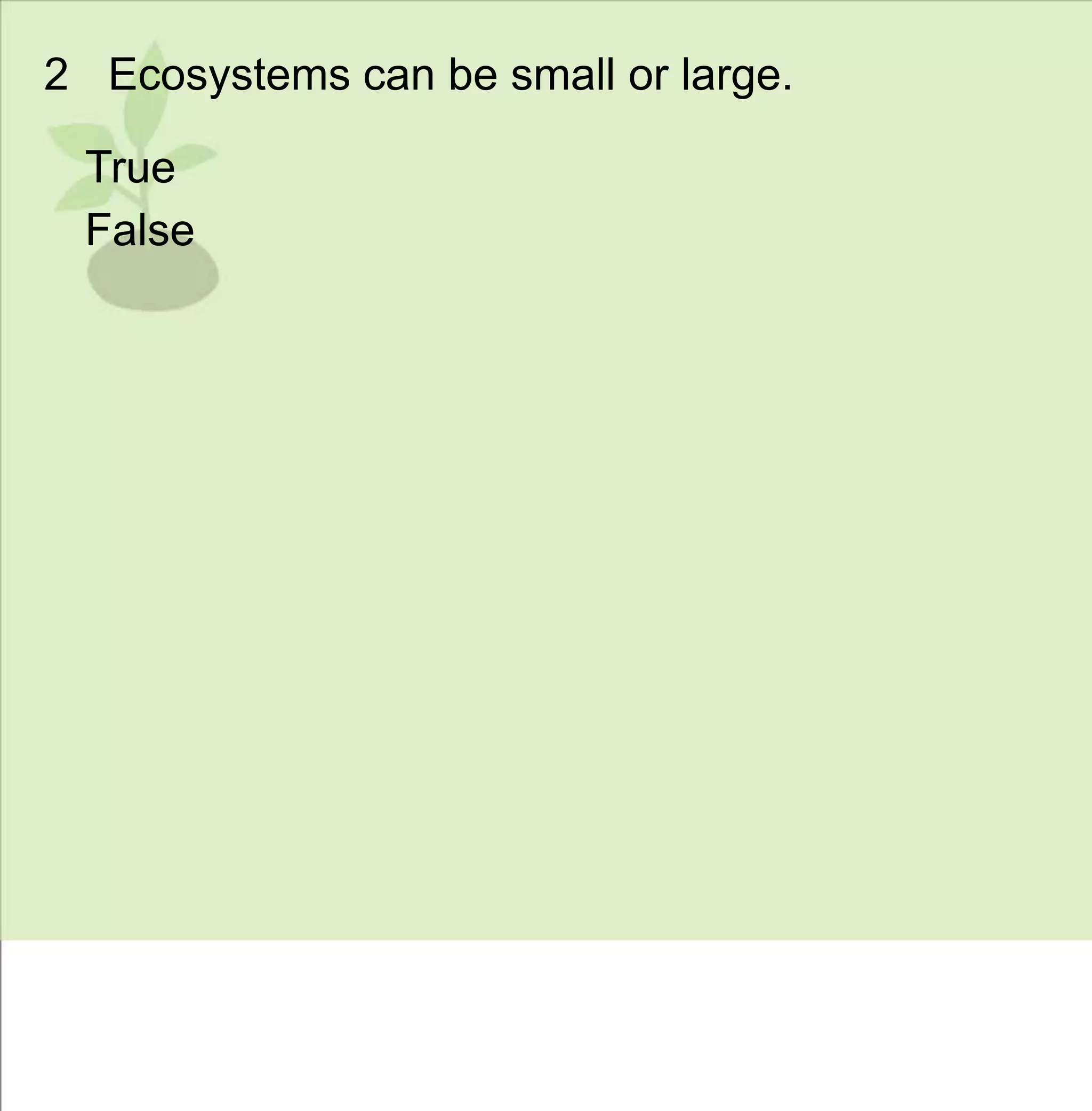 Ecosystems Quiz | PPTX