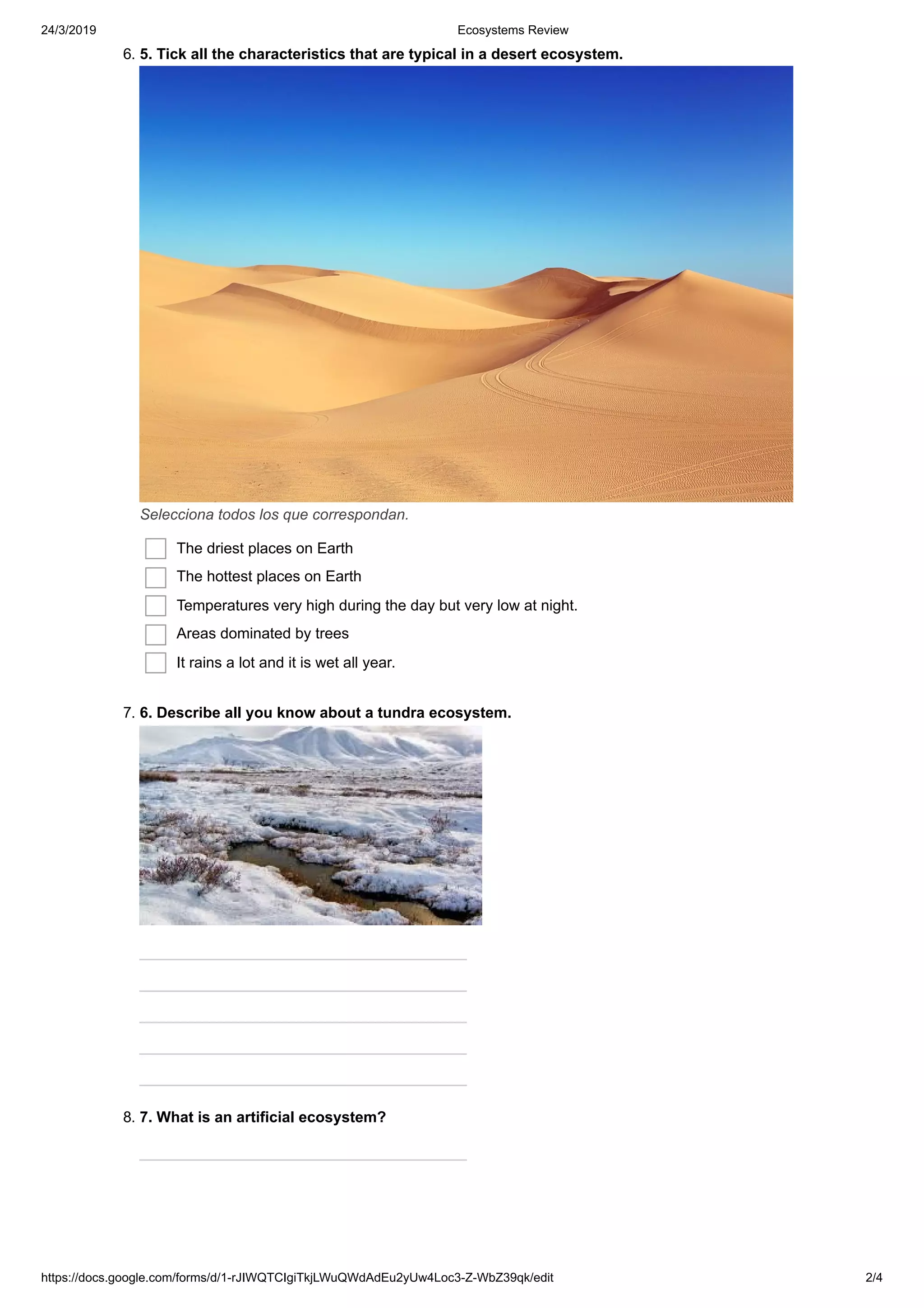 Ecosystems Review | PDF
