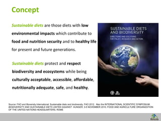 Ecosystem sustainability, agricultural biodiversity and diet | PPT