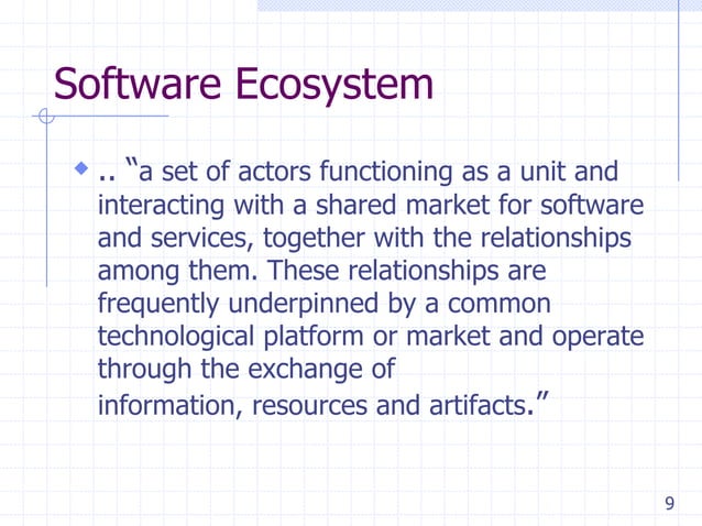 Understanding Software Ecosystems | PPTX | Operating Systems | Computer Software and Applications