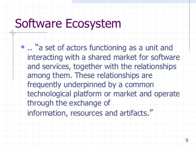 Understanding Software Ecosystems