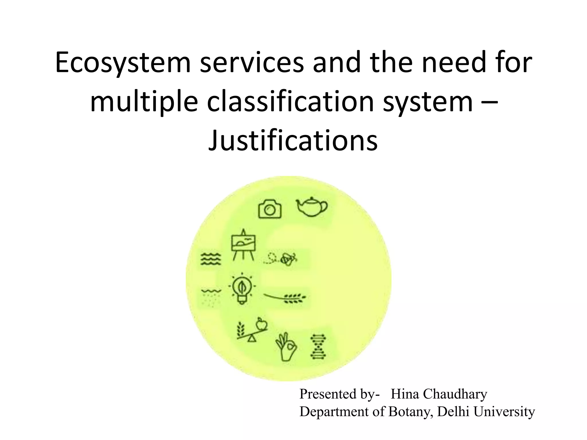 Ecosysytem services&classification | PPTX