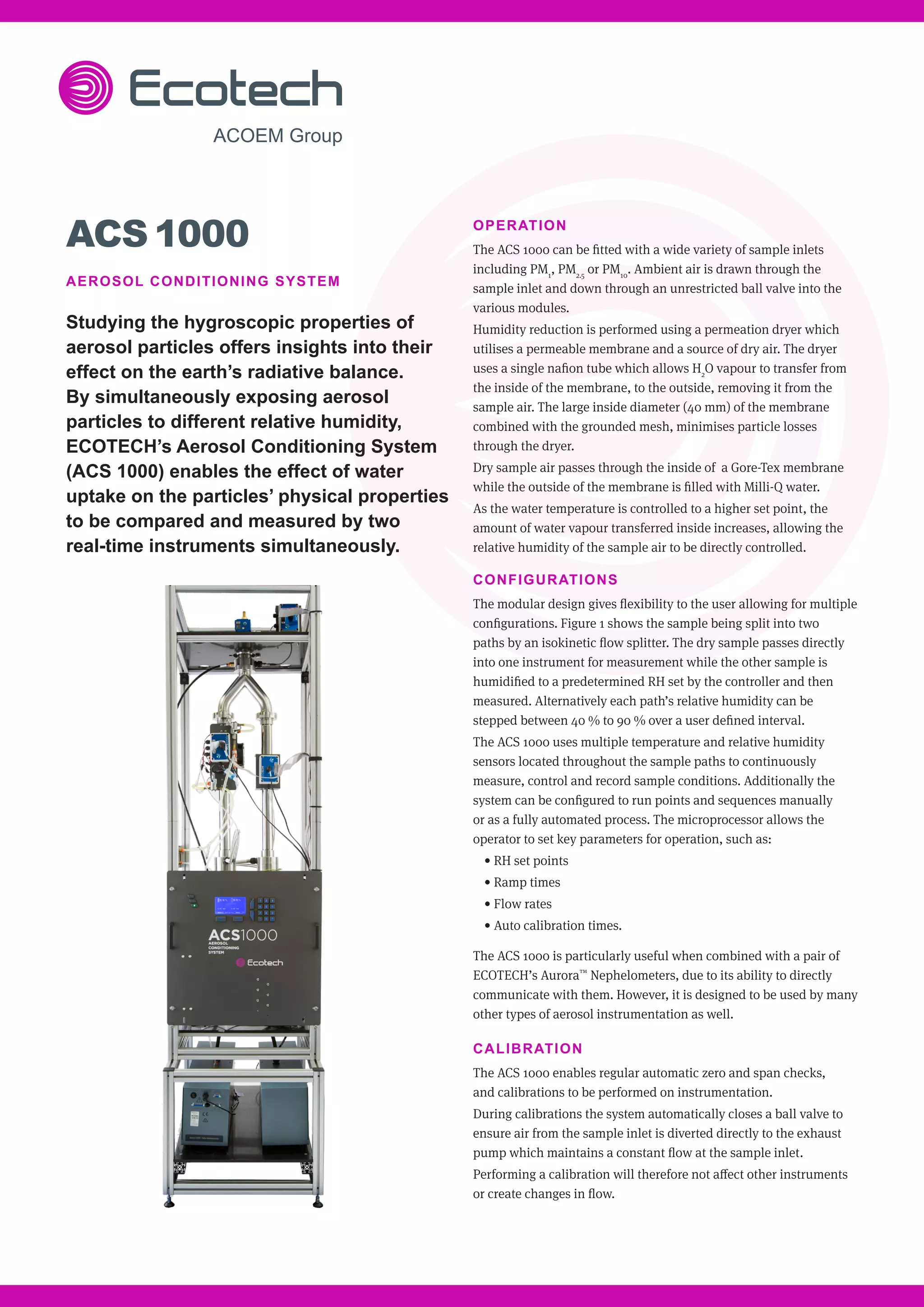 Ecotech acs-1000-spec-sheet-20180122 | PDF