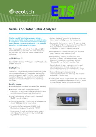 Ecotech serinus-56-ts-analyser | PDF