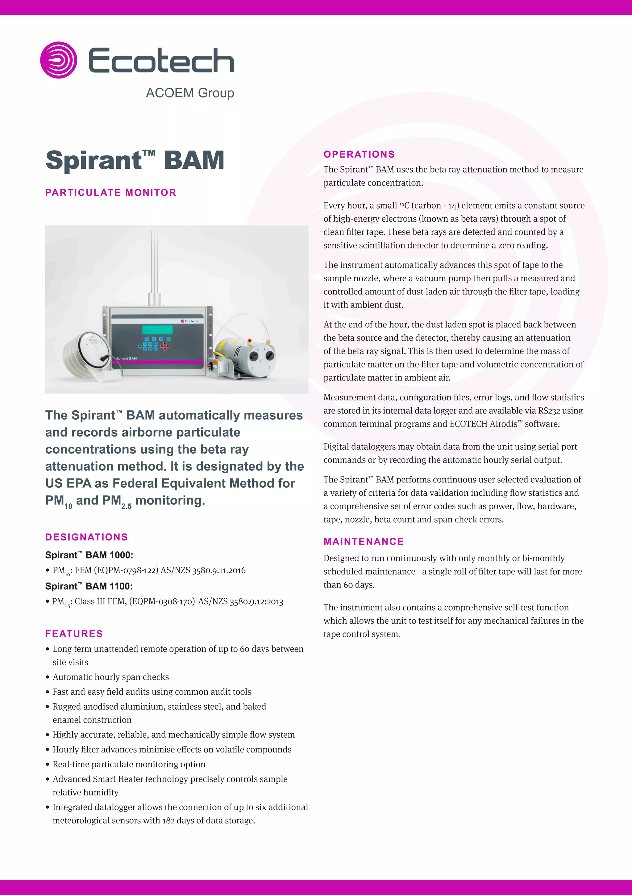 Ecotech spirant-bam-spec-sheet-20190716 | PDF