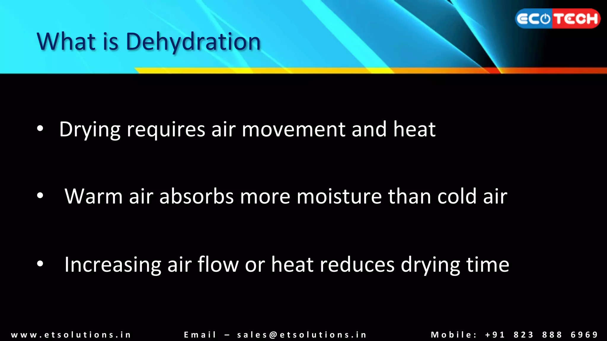 Ecotech Solutions - Heat Pump Dryers / Dehydration | PDF