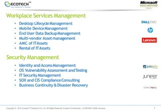 Ecotech Infra Management Services For Enterprises | PPTX | Cloud Computing | Internet