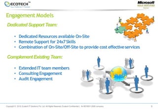 Ecotech Infra Management Services For Enterprises | PPTX | Cloud Computing | Internet