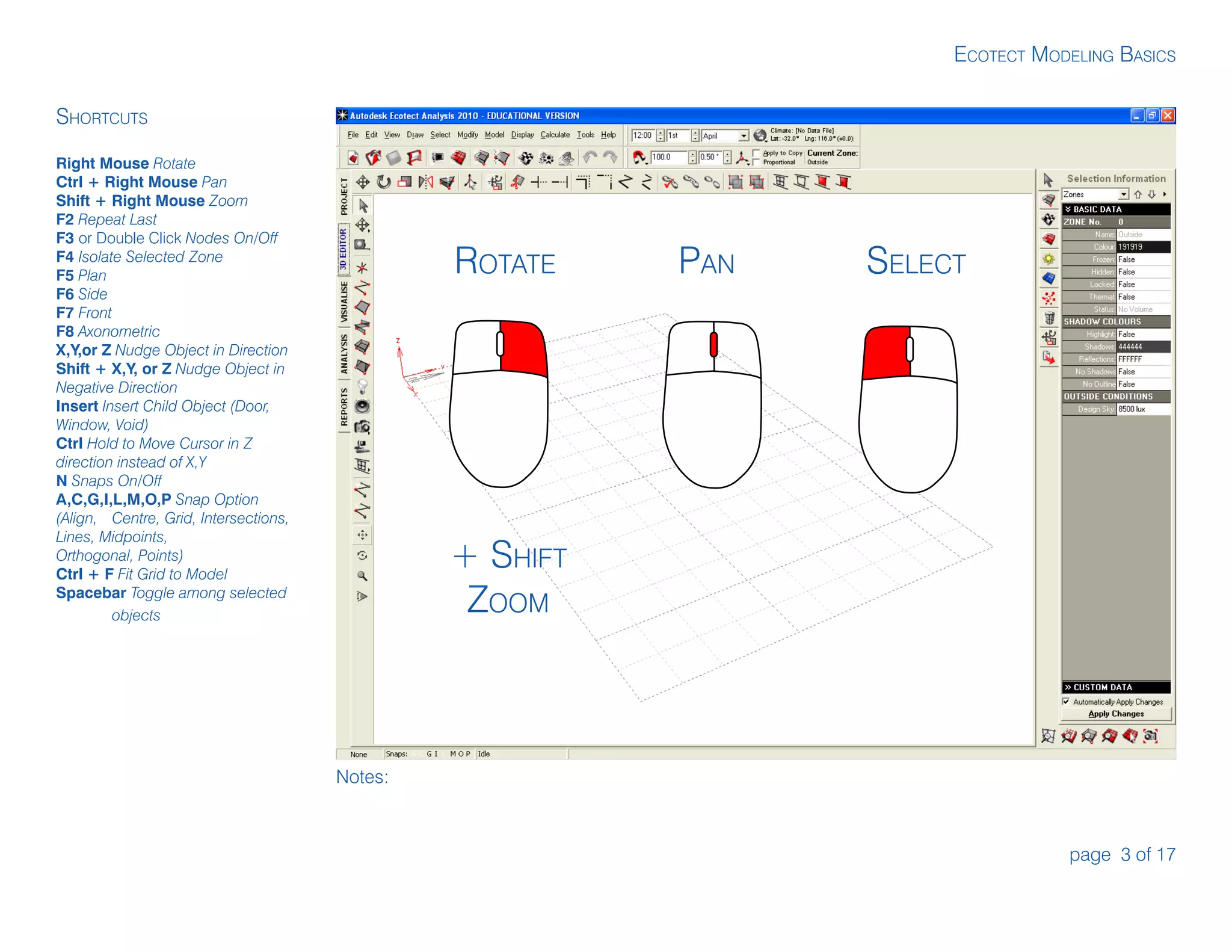 Ecotect Modeling Basics | PDF