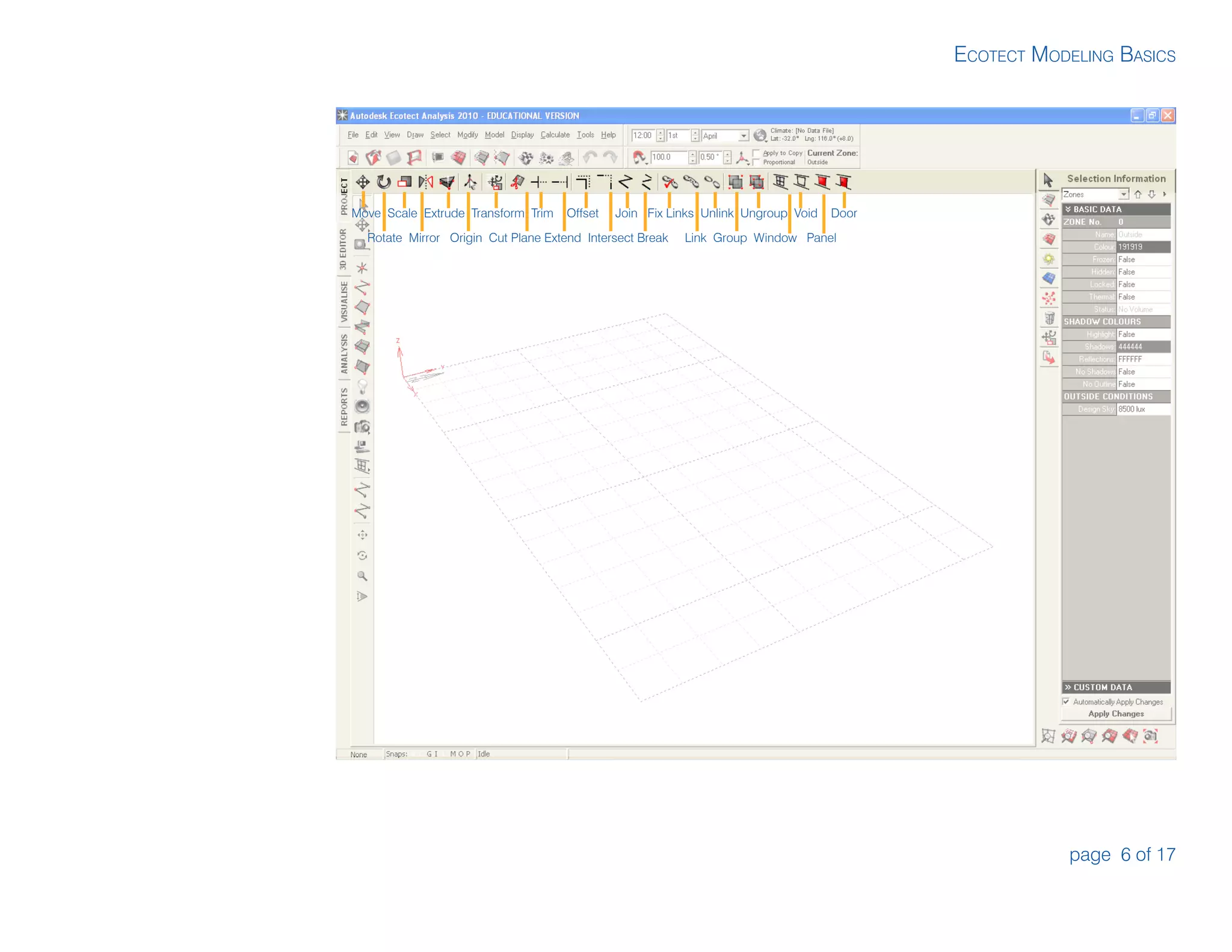 Ecotect Modeling Basics | PDF