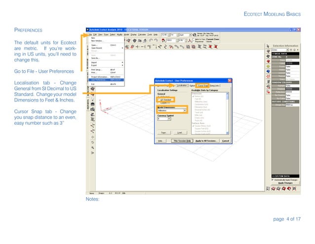 Ecotect Modeling Basics | PDF | Computing | Technology & Computing