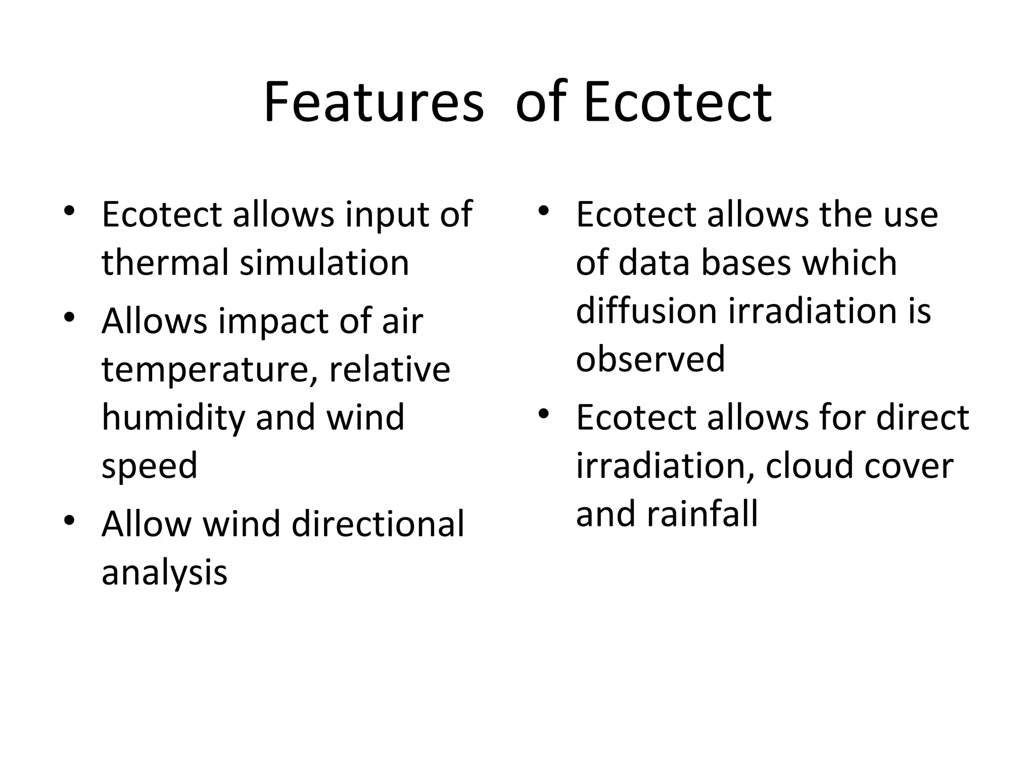 Ecotect Presentation9182011 | PPT