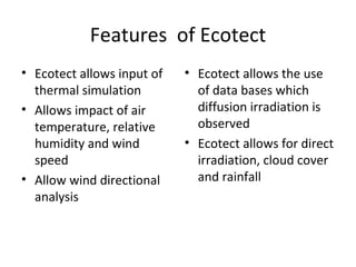 Ecotect Presentation9182011 | PPT